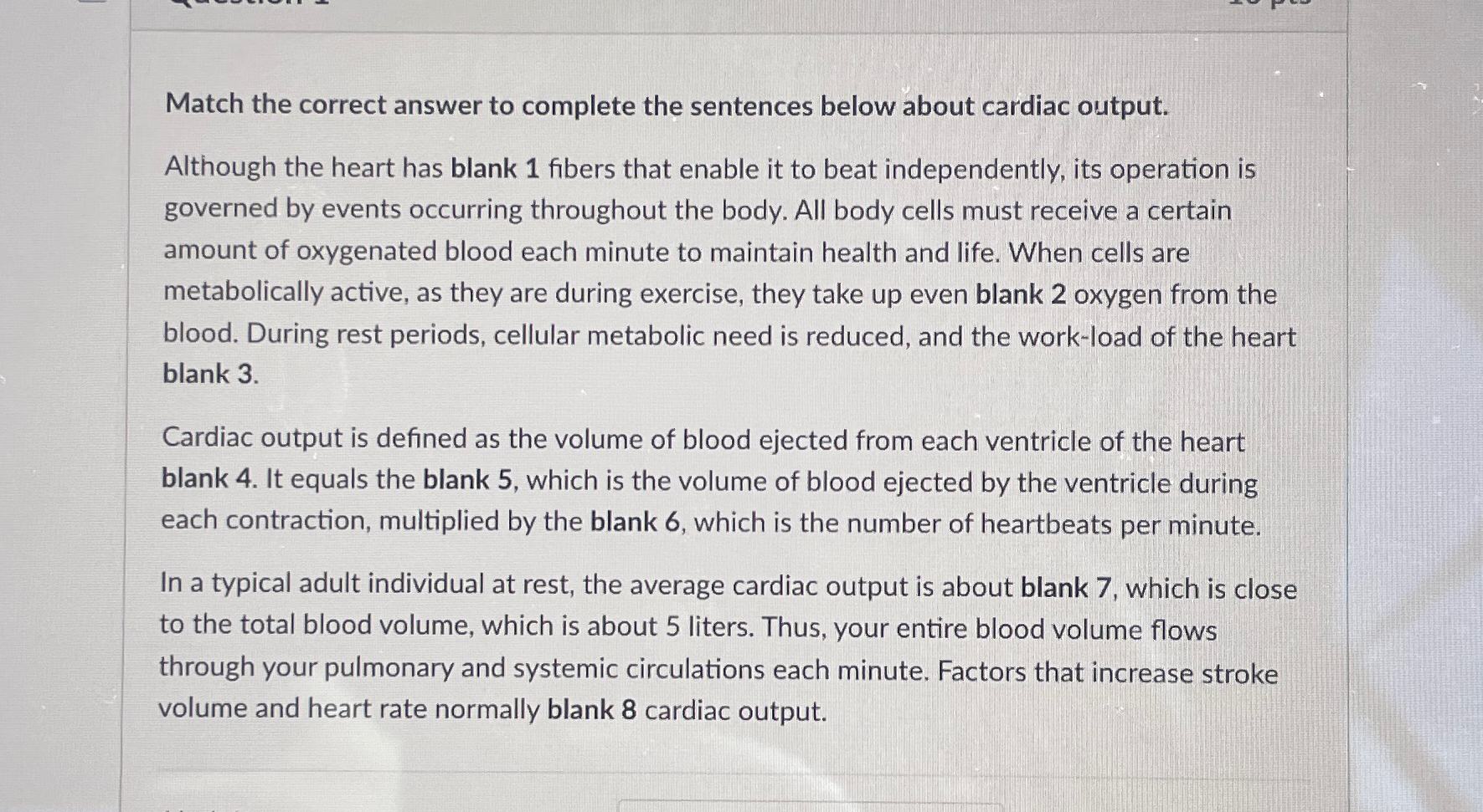 Solved Match the correct answer to complete the sentences | Chegg.com