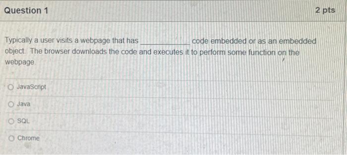 Solved Typically a user visits a webpage that has code | Chegg.com