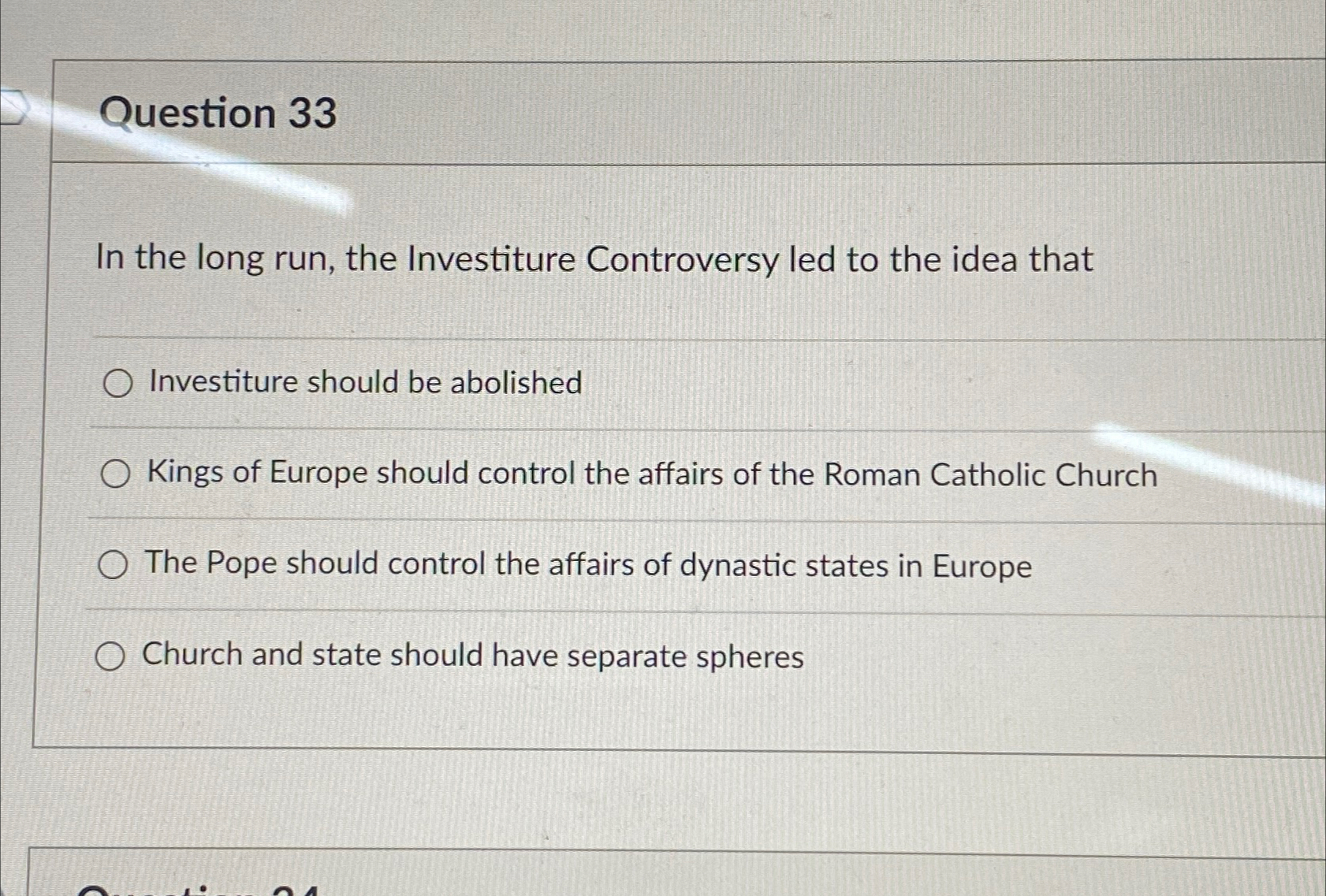 Solved Question 33In the long run, the Investiture | Chegg.com