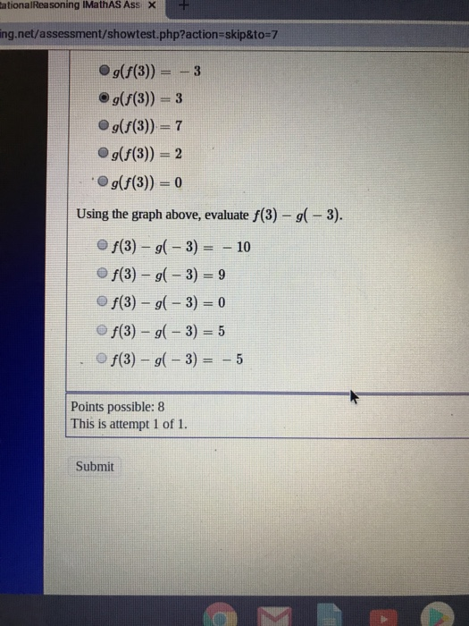 Solved .net/assessment est.php?action=skip&to=7 (3,7) g(x) | Chegg.com