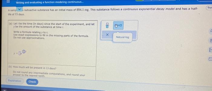 Solved Writing and evaluating a function modeling | Chegg.com