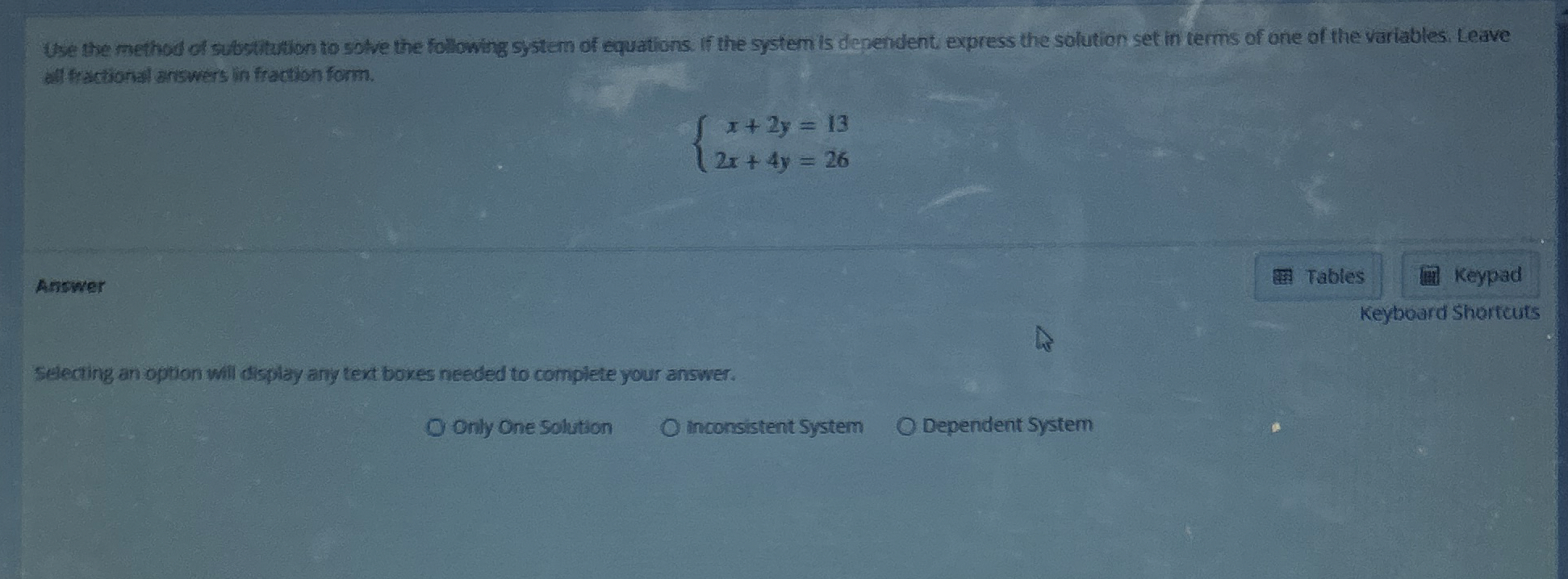 Solved Use the method of substitution to solve the following | Chegg.com