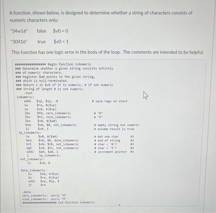 Solved A function, shown below, is designed to determine | Chegg.com