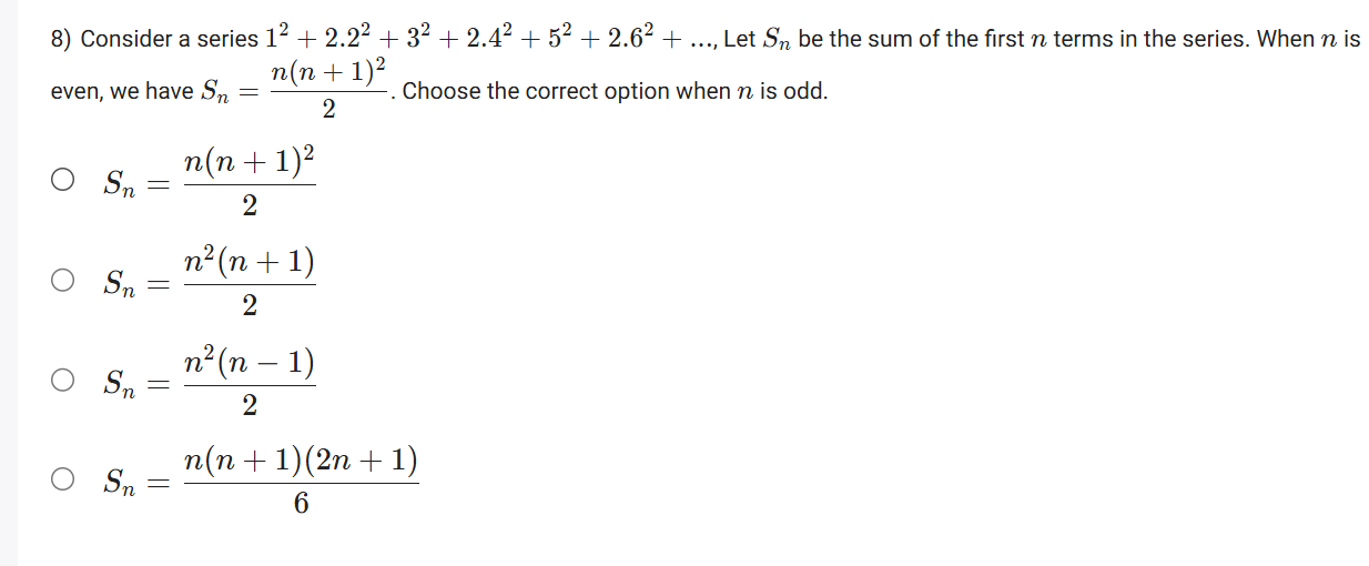 Solved Consider a series 12+2.22+32+2.42+52+2.62+dots, Let | Chegg.com