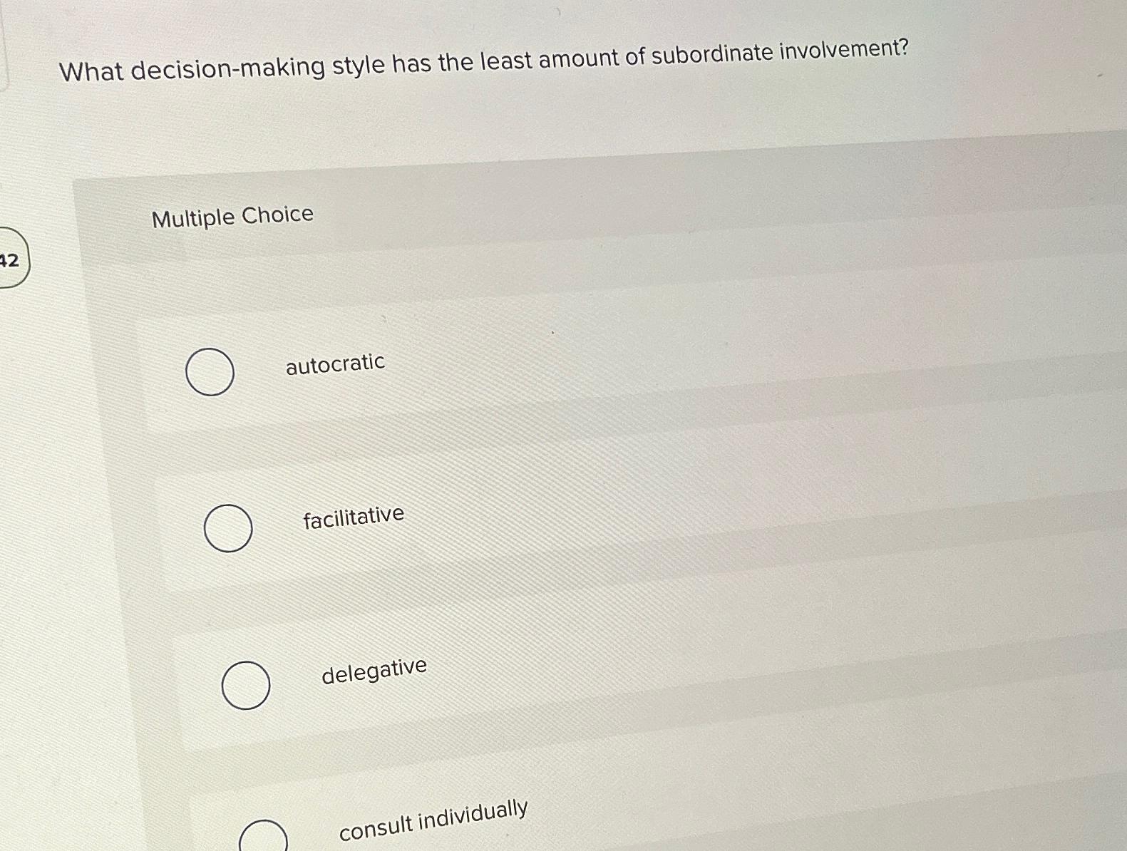 Solved What decision-making style has the least amount of | Chegg.com