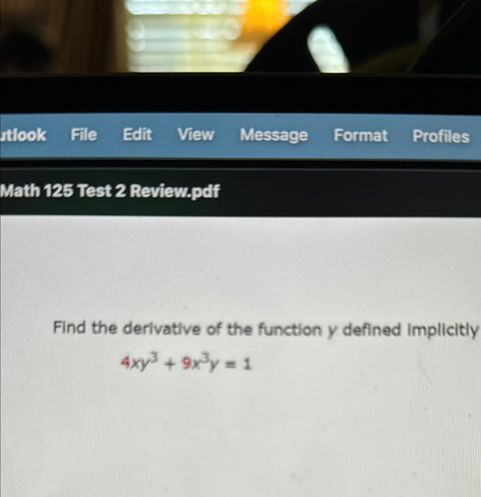 Solved Math 125 ﻿Test 2 ﻿Review.pdfFind the derivative of | Chegg.com