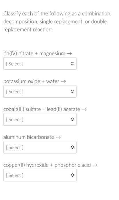 Solved Classify each of the following as a combination, | Chegg.com