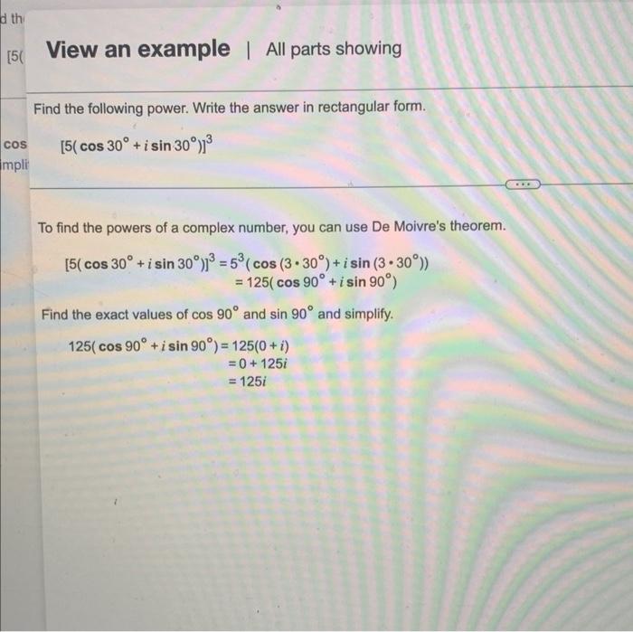 Solved Find the following power. Wite the answer in | Chegg.com
