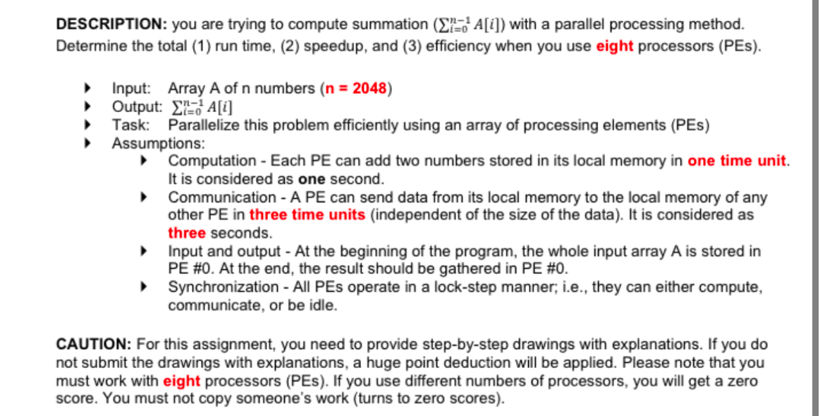 Solved DESCRIPTION: you are trying to compute summation | Chegg.com
