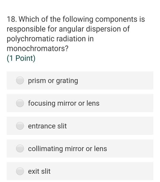 Solved 18. Which of the following components is responsible | Chegg.com