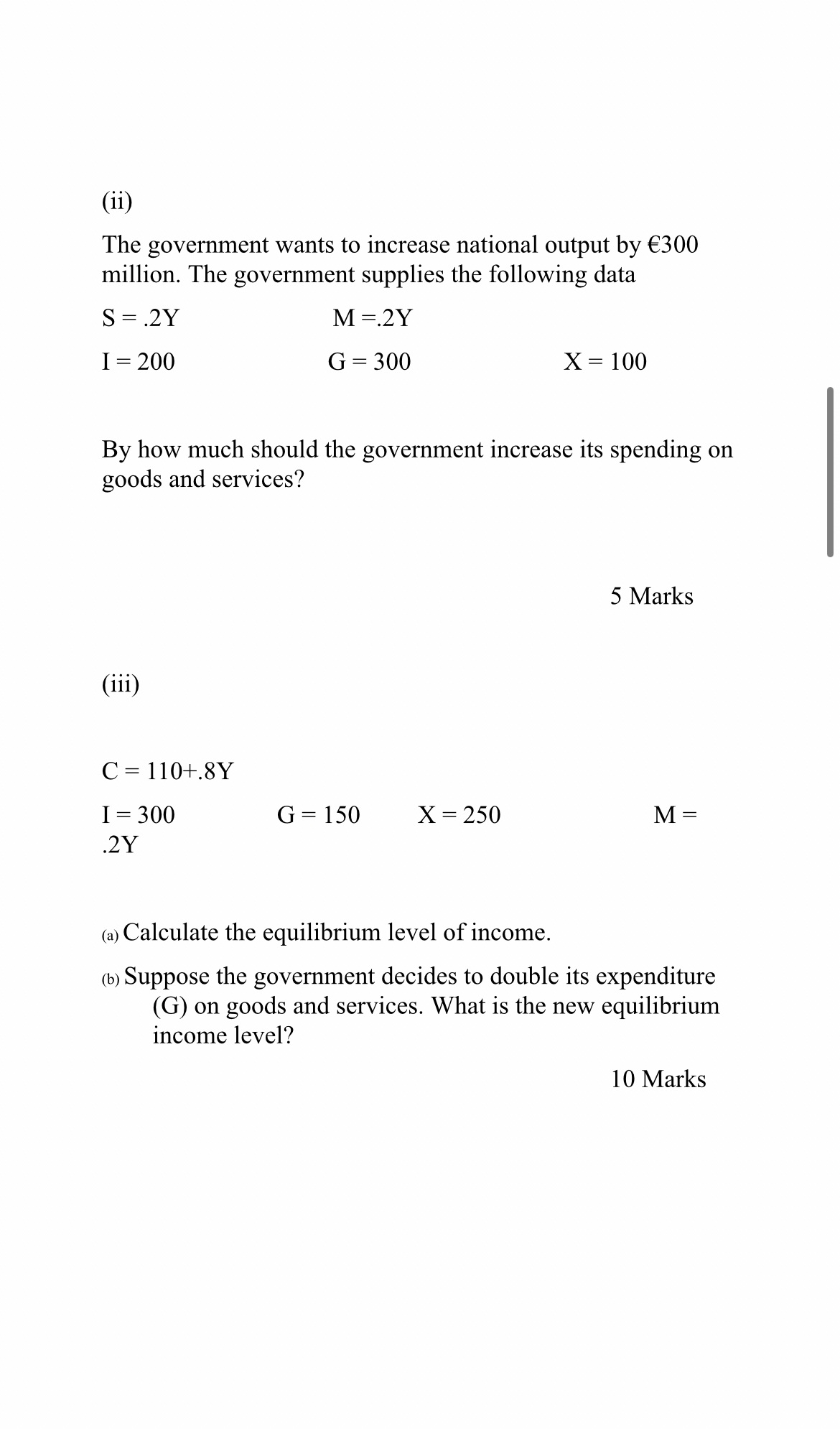 Solved (ii)The government wants to increase national output | Chegg.com