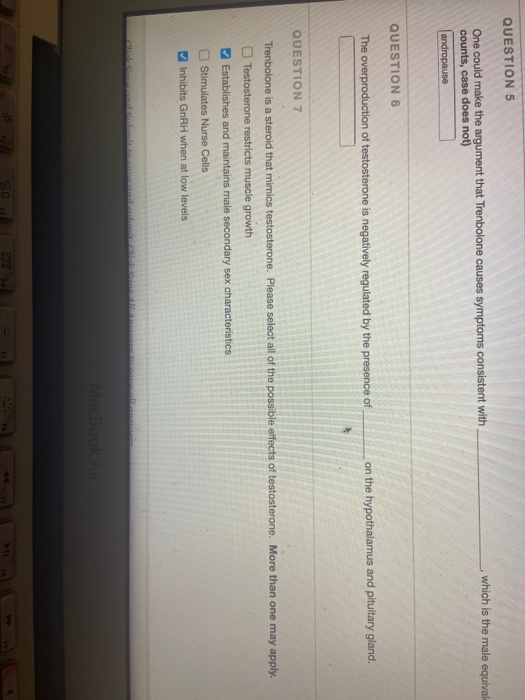 Solved The overproduction of testosterone is negatively | Chegg.com