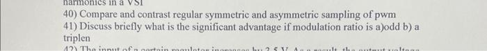 Solved 40) Compare and contrast regular symmetric and | Chegg.com