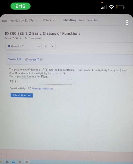 Solved EXERCISES 1.2 Basic Classes of Functions Score: | Chegg.com