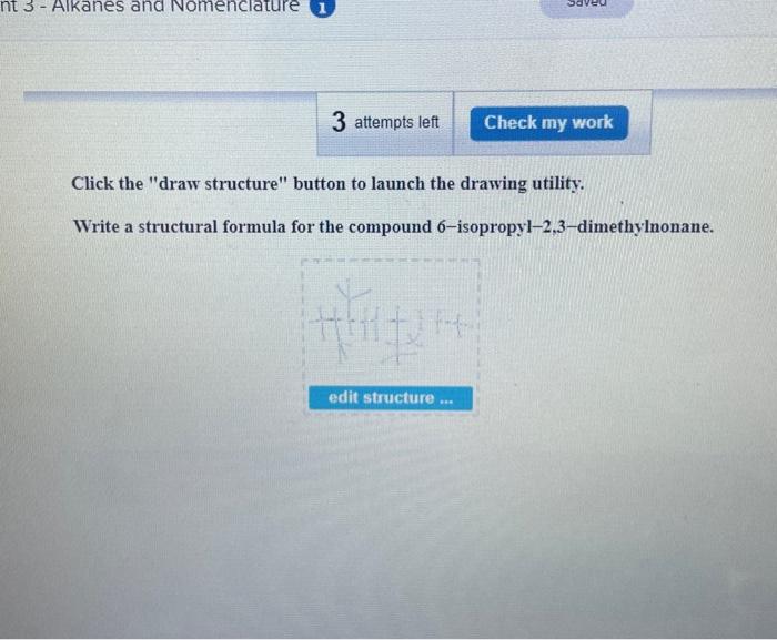 Solved Click the "draw structure" button to launch the | Chegg.com