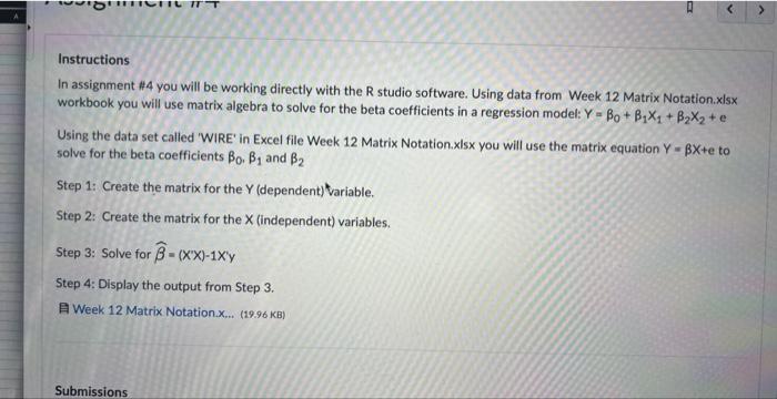 Instructions In assignment \#4 you will be working | Chegg.com