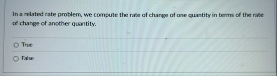 Solved In a related rate problem, we compute the rate of | Chegg.com