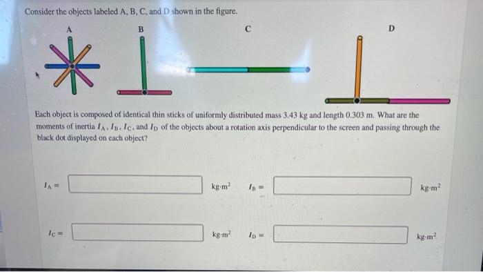 Solved Consider the objects labeled A, B, C, and D shown in | Chegg.com