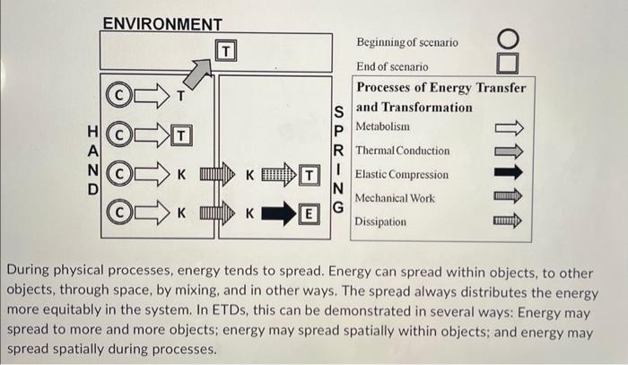 Solved During physical processes, energy tends to spread. | Chegg.com