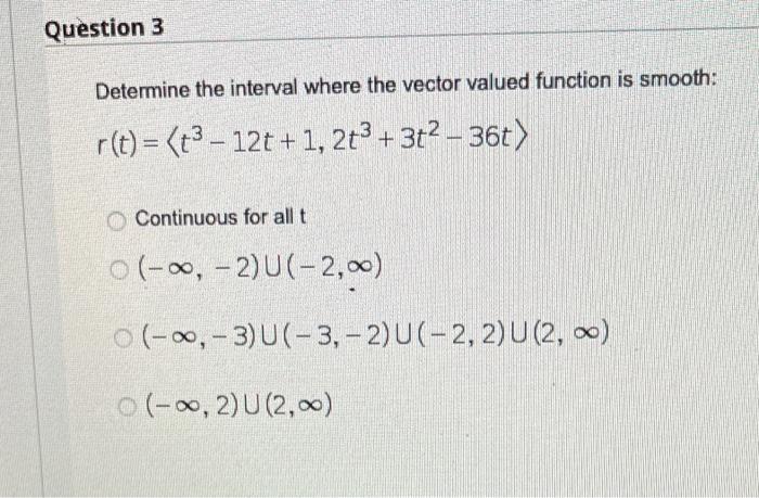 Solved Determine all values of t at which the given | Chegg.com
