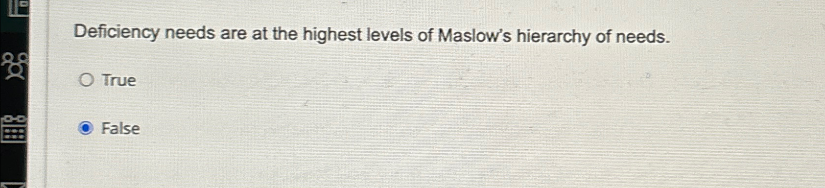 Solved Deficiency needs are at the highest levels of | Chegg.com