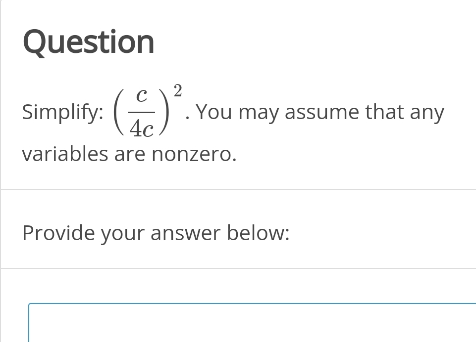 Solved QuestionSimplify: (c4c)2. You may assume that any | Chegg.com Solved QuestionSimplify: (c4c)2. You may assume that any | Chegg.com