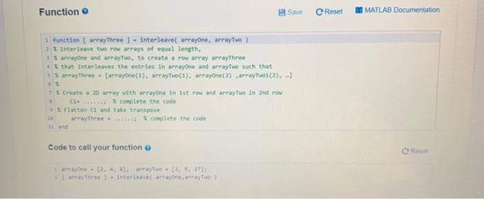 Solved Interleave A Wirte A Function Called Interleave To