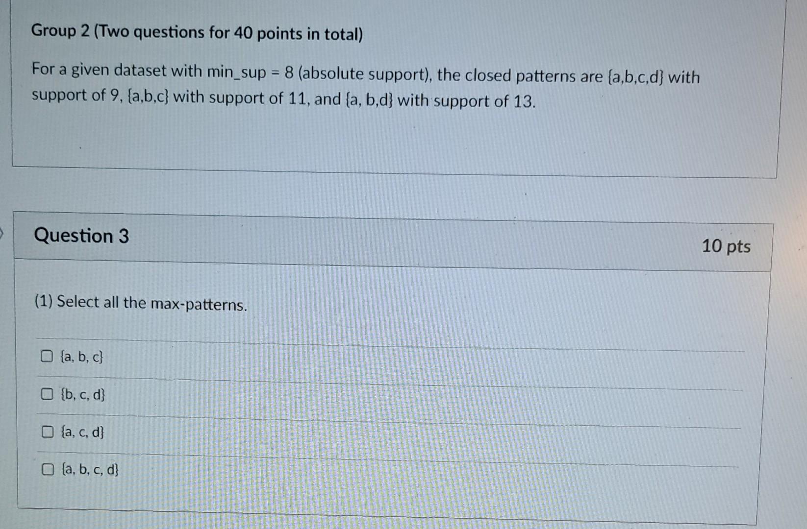 Solved Group 2 (Two questions for 40 points in total) For a | Chegg.com