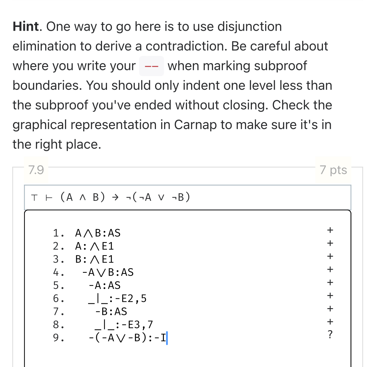 Hint. One way to go here is to use disjunction | Chegg.com