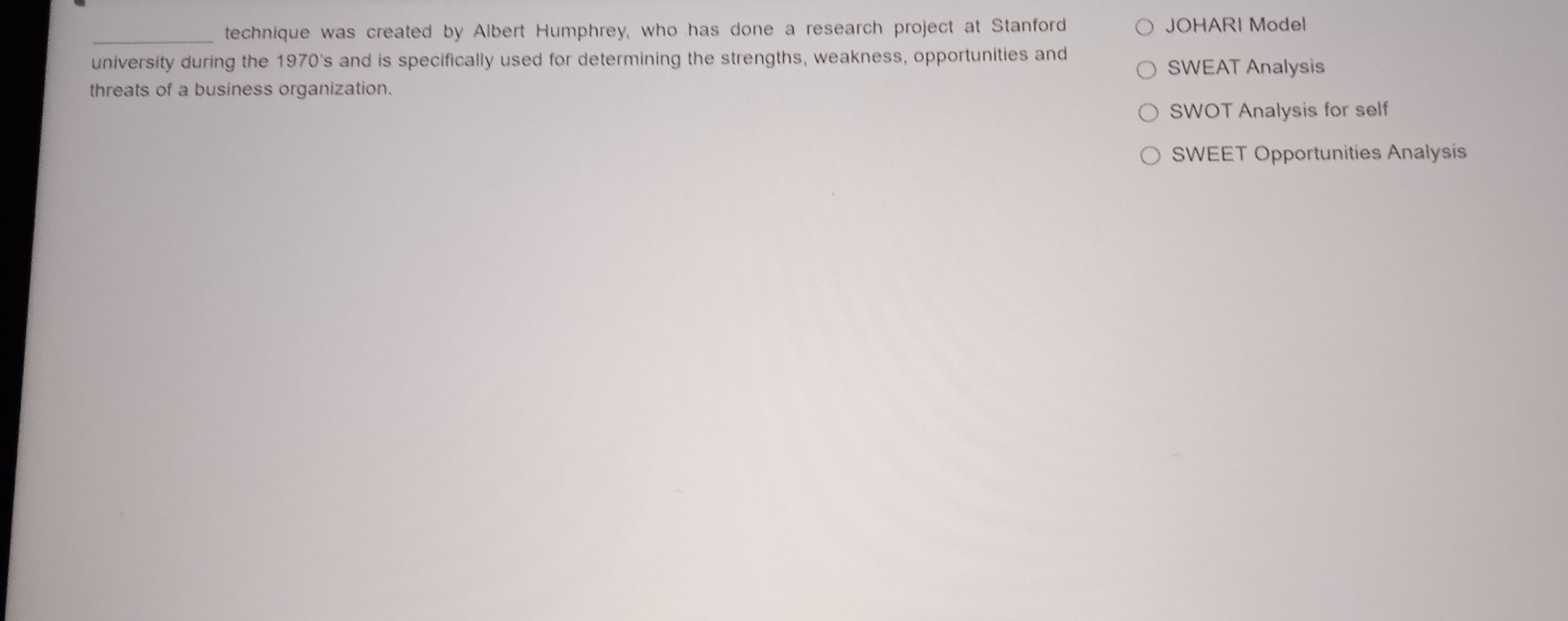 Solved technique was created by Albert Humphrey, who has | Chegg.com