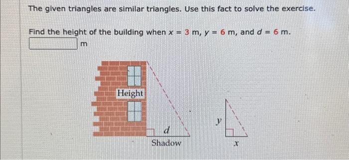 Solved The given triangles are similar triangles. Use this | Chegg.com