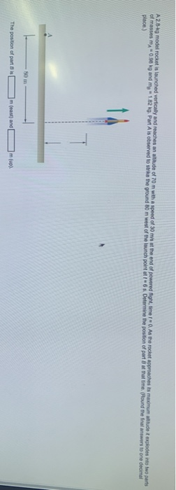 Solved A 25-kg model rocket is launched vertically and | Chegg.com