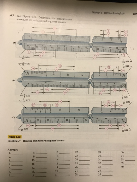 Solved CHAPTER 6 Technical Drawing Tools 227 6.7 See Figure | Chegg.com