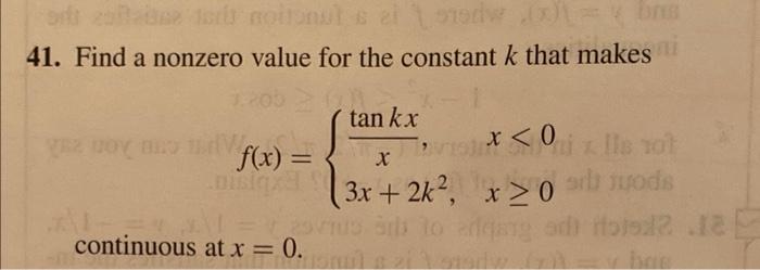 Solved Find a nonzero value for the constant k that makes | Chegg.com