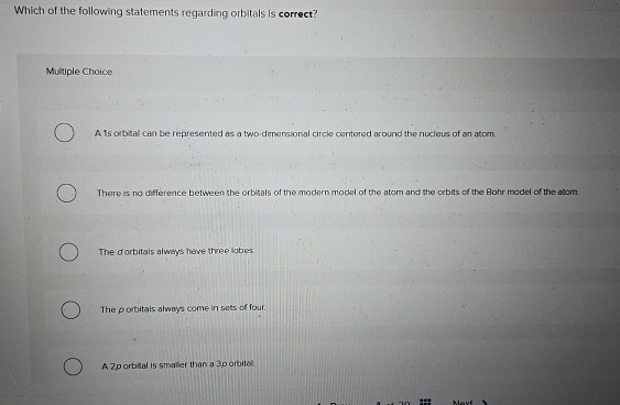 High Quality SOLUTION Which of the following statements regarding orbitals | Chegg.com