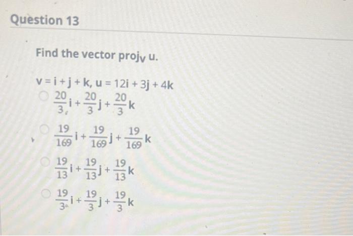 Solved Find the vector proj. u. | Chegg.com