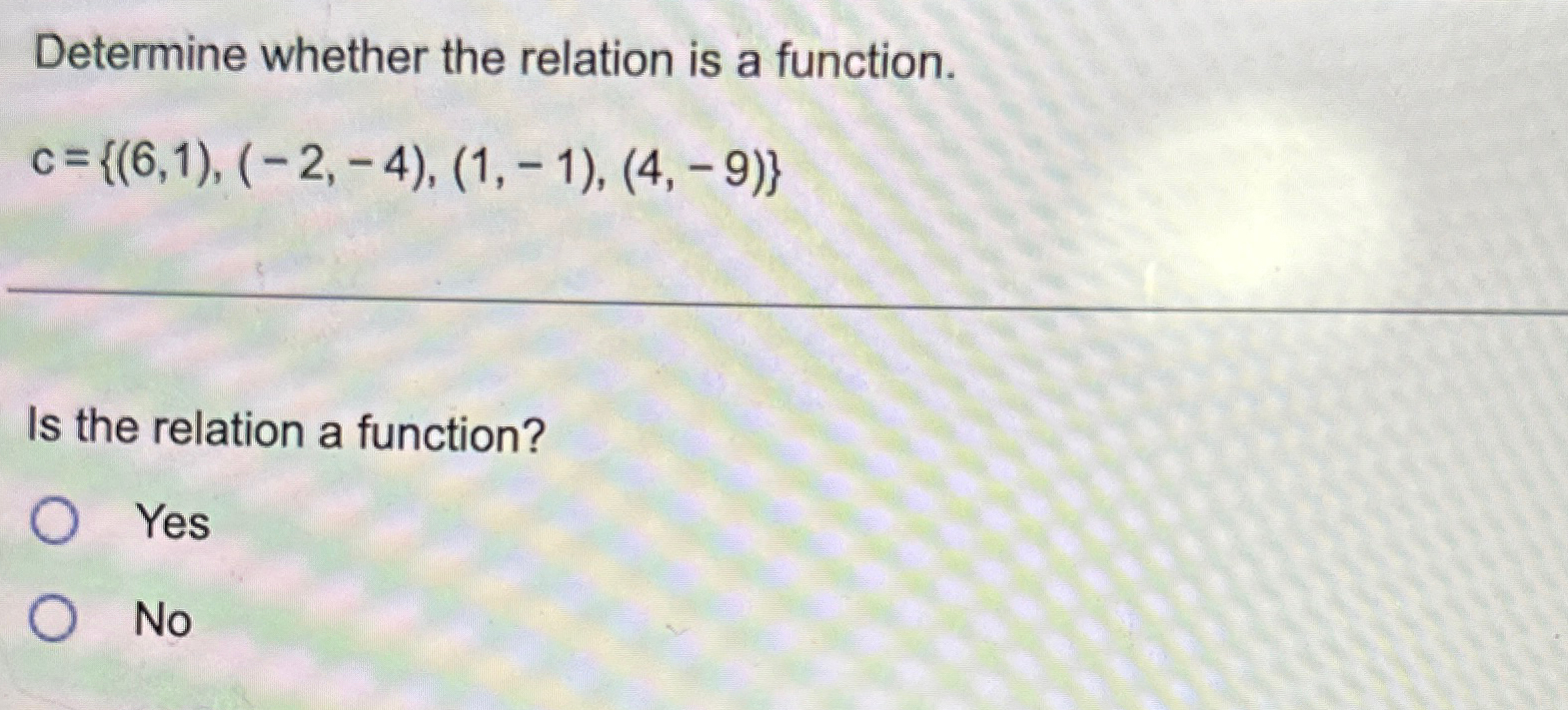 Solved Determine whether the relation is a | Chegg.com