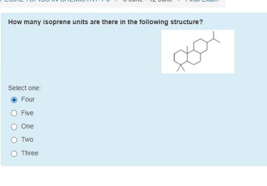 Solved How many isoprene units are there in the following | Chegg.com