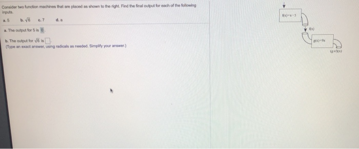 Solved Consider two function machines that we placed as | Chegg.com