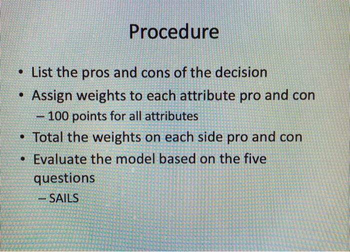 Solved Homework • Construct a valid linear additive decision | Chegg.com
