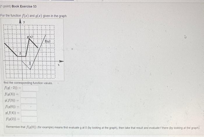 Solved For the function f(x) and g(x) given in the graph | Chegg.com