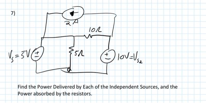 Solved Find the Power Delivered by Each of the Independent | Chegg.com