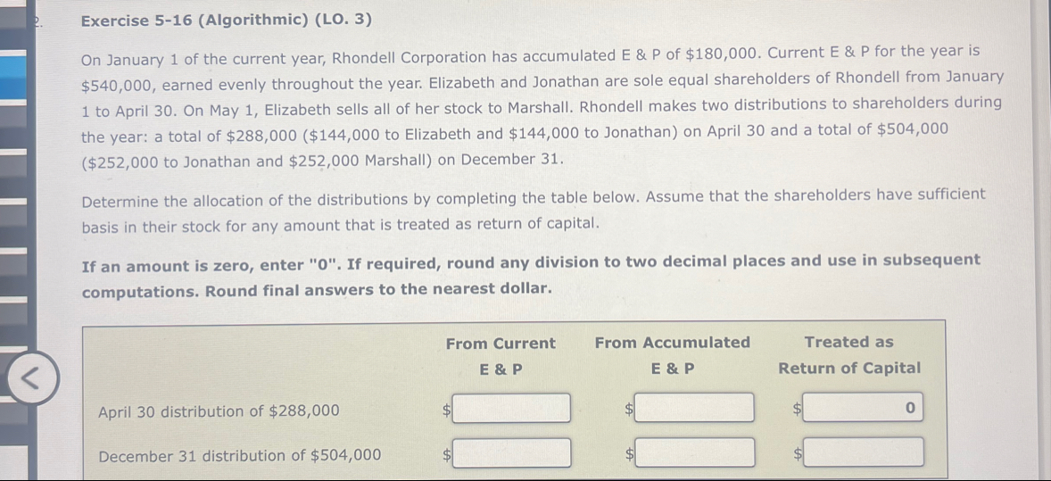 Solved Exercise 5-16 (Algorithmic) (LO. 3)On January 1 ﻿of | Chegg.com