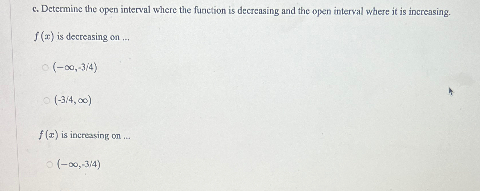 Solved For the given quadratic function, complete the | Chegg.com