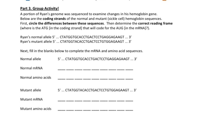 Solved How would you find the mRNA given the coding | Chegg.com
