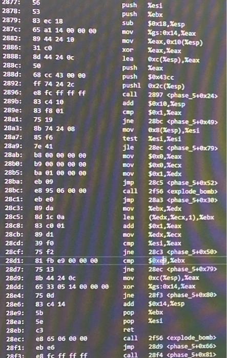 Solved 2877: 2878: 2879: 287c: 2882: 2886: 2888: 288c: 288d: | Chegg.com