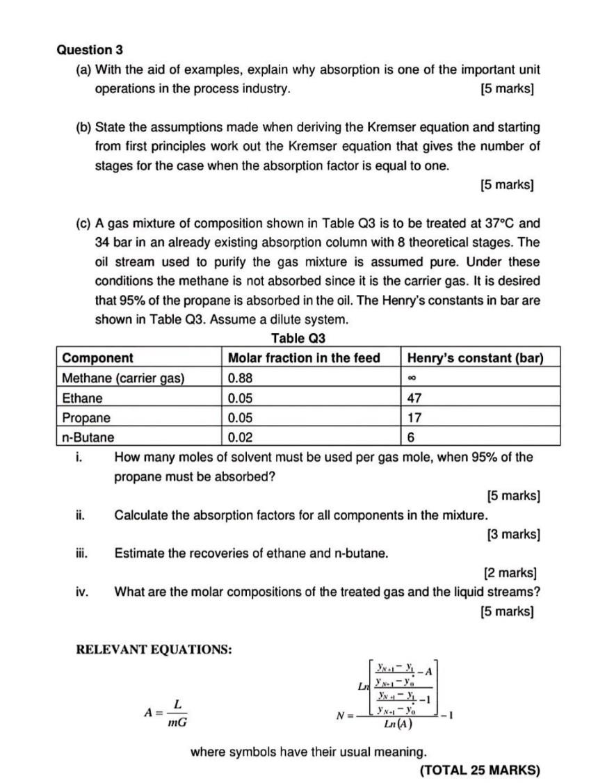 Solved Question 3 (a) With the aid of examples, explain why | Chegg.com