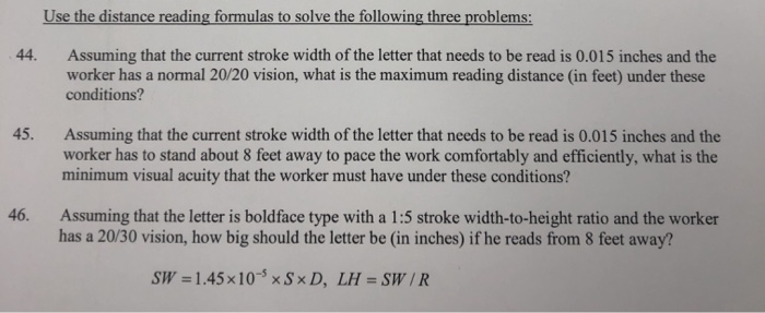 Solved Use the distance reading formulas to solve the | Chegg.com