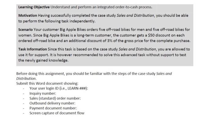 Solved Learning Objective Understand and perform an | Chegg.com