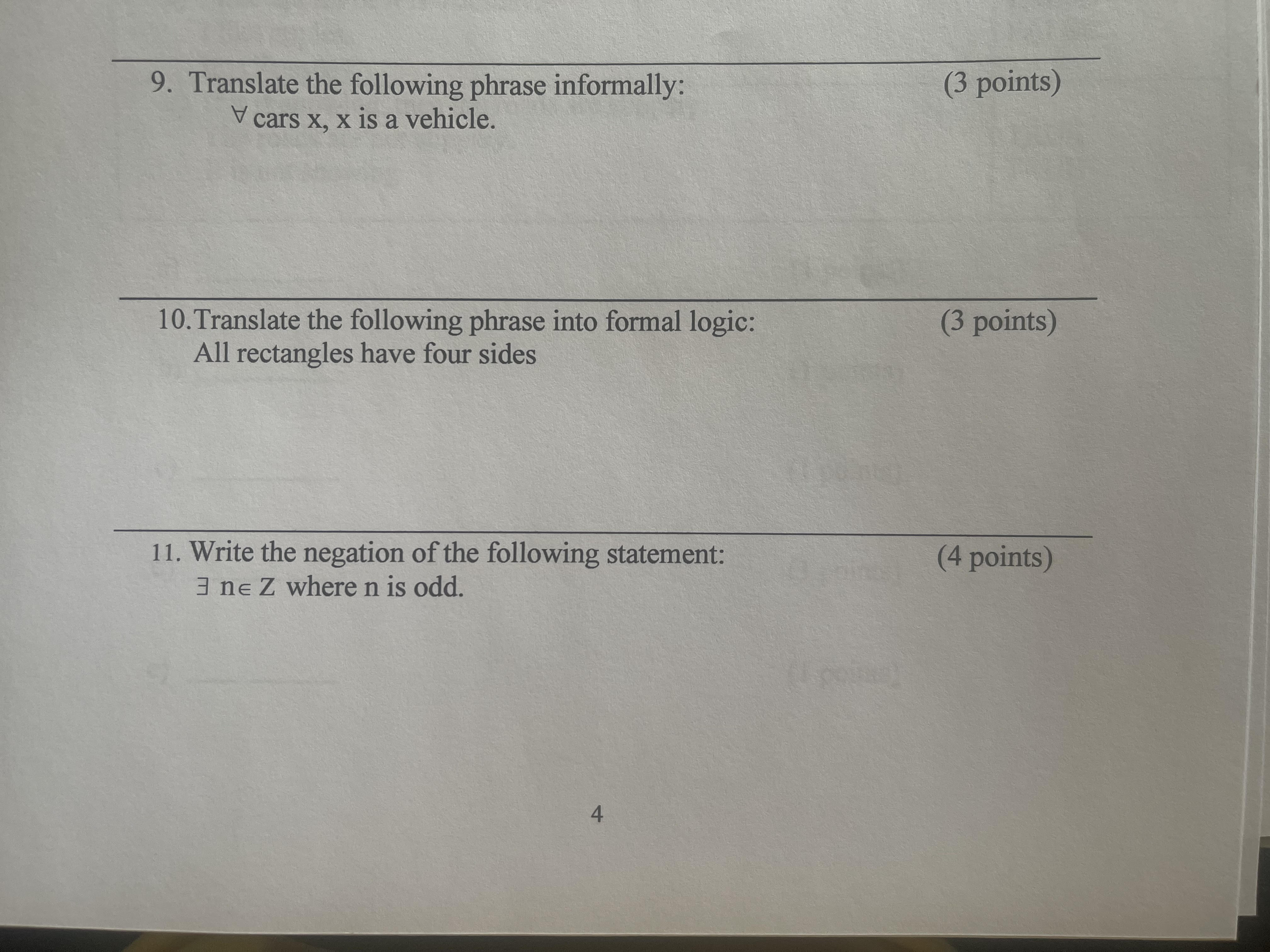 Solved Translate the following phrase informally:(3 | Chegg.com